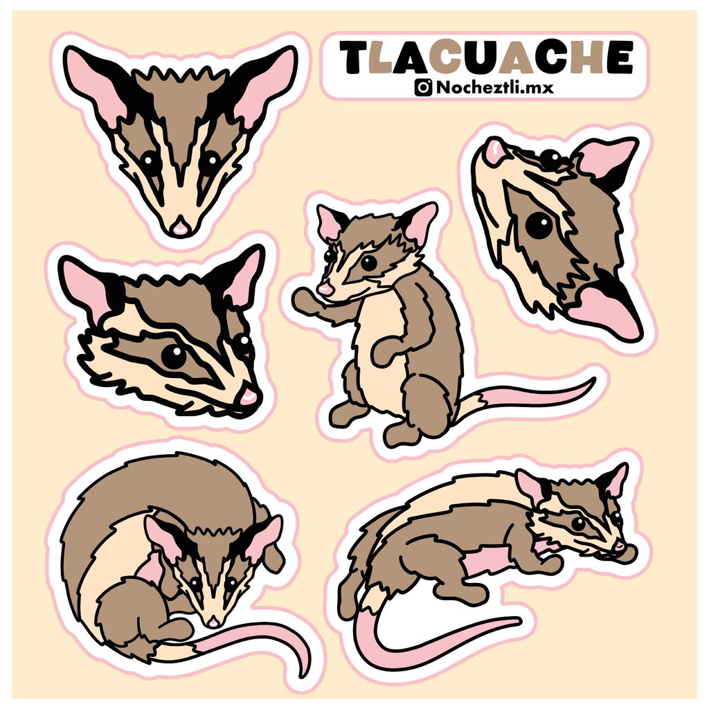 Planilla stickers "Tlacuaches" – Libre Liebre