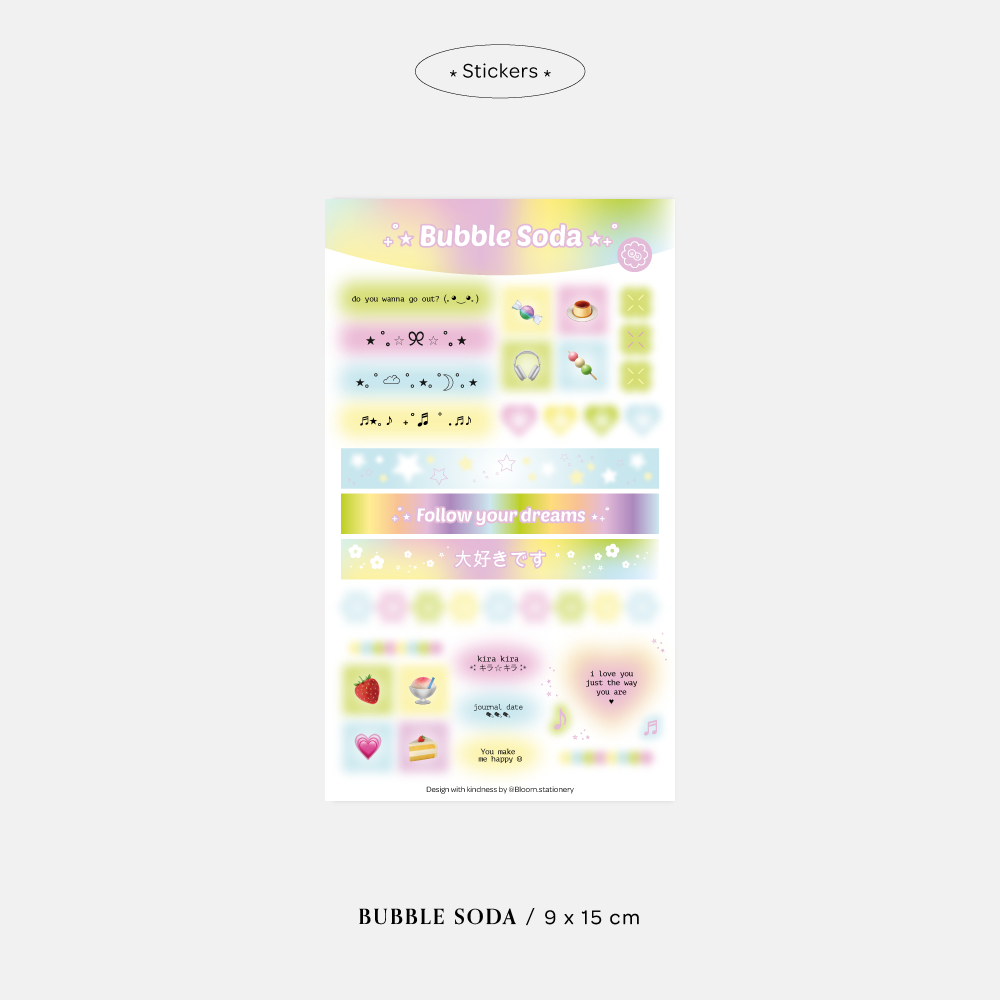 Planilla de Stickers "Bubble Soda" – Libre Liebre